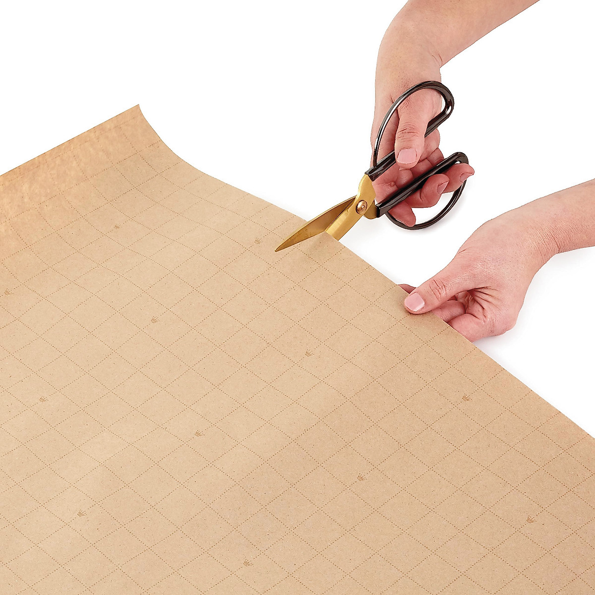 Hallmark Recyclable Wrapping Paper with Cutlines on Reverse (3 Rolls: 60 sq. ft. ttl) Rainbow Stripes, Celebrate, Stars on Kraft Brown for Birthdays, Graduations, Kids Parties