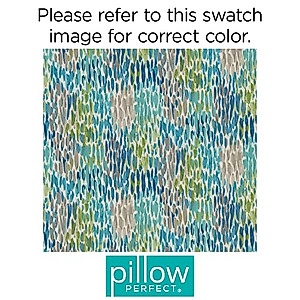 Pillow Perfect Outdoor | Indoor Make It Rain Cerulean Rectangular Throw Pillow (Set of 2), Blue