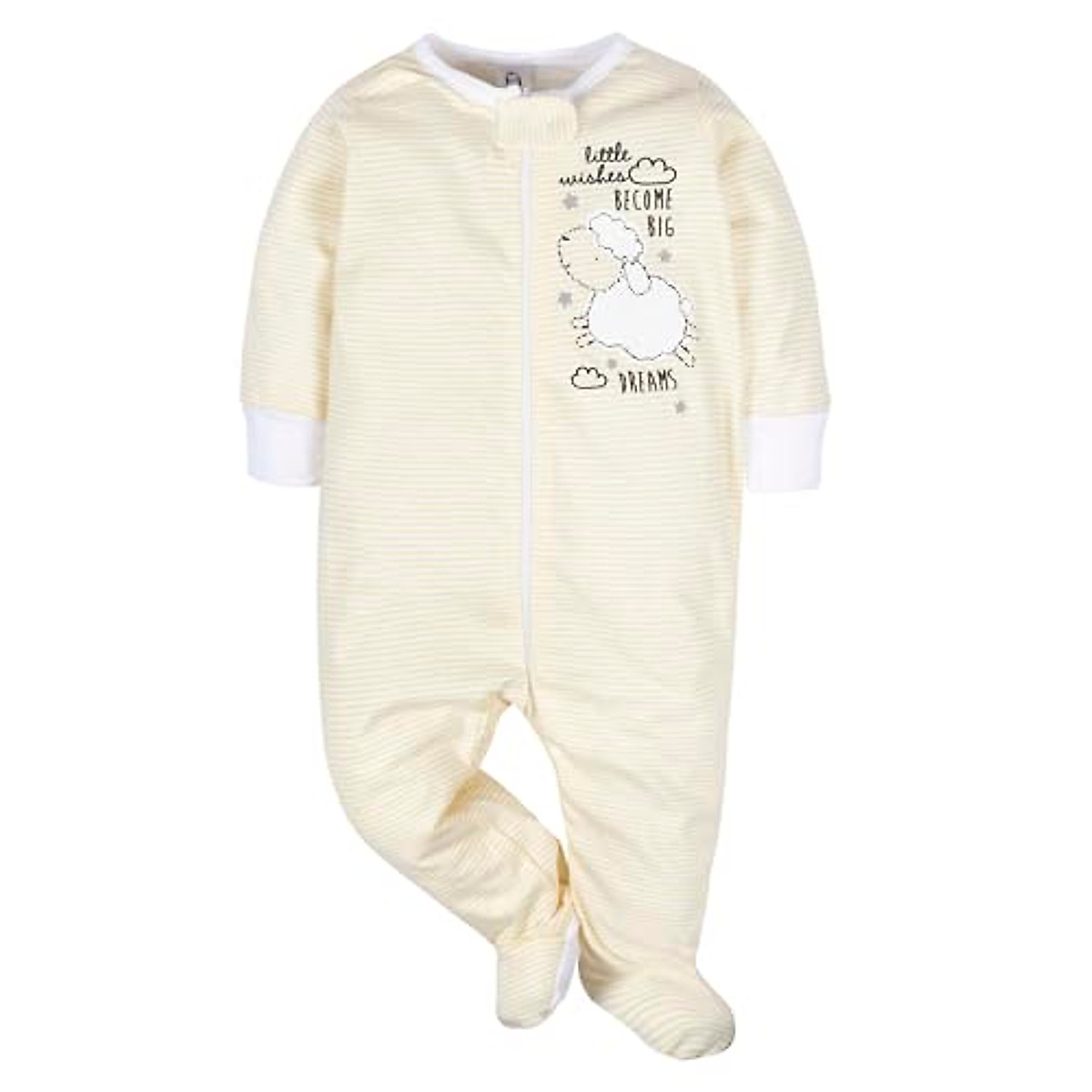 Gerber Unisex Baby 4 Pack Sleep 'N Play Footie Sheep 3-6 Months