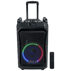 Rockville RockNGo 800 10" Portable Wireless Bluetooth Speaker w/LED/Wheels/Loud!, Black