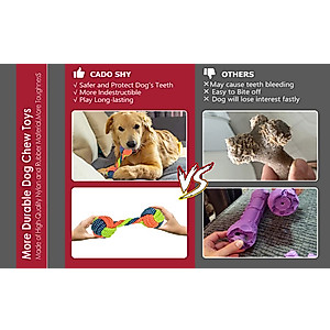 YOOCIZ Tough Dog Toys for Aggressive Chewers, Large Dog Toys with Larger Knot Rope Toys Interactive Dog Chew Toy for Small, Medium & Large Breed…