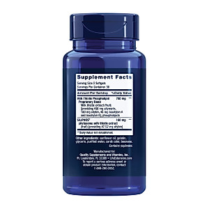 Life Extension Advanced Milk Thistle, silymarin, silybin, phospholipids, promotes healthy liver function, gluten-free, non-GMO, 60 softgels