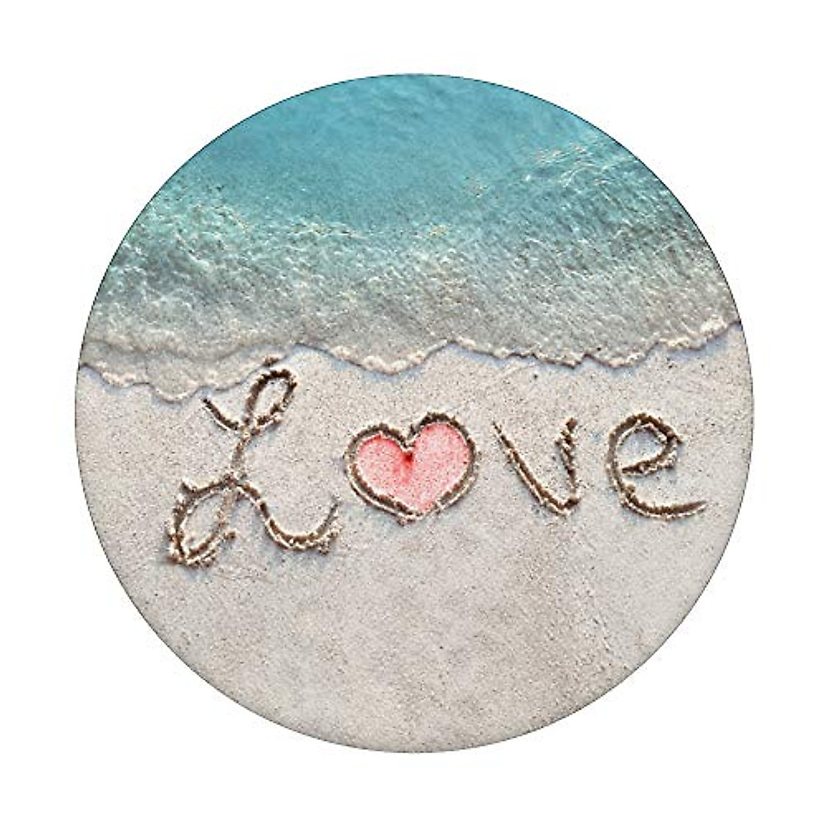 Beach Sand Love Heart Ocean Water Lover PopSockets Swappable PopGrip