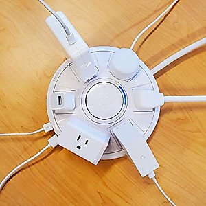 Accell Power Air - Surge Protector and USB Charging Station - White, 6 ft (1.8 m), (Model: D080B-048F)