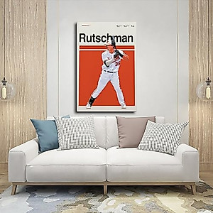 Adley Rutschman Baseball Playe58 Canvas Poster Bedroom Decor Sports Landscape Office Room Decor Gift Frame:12x18inch(30x45cm)