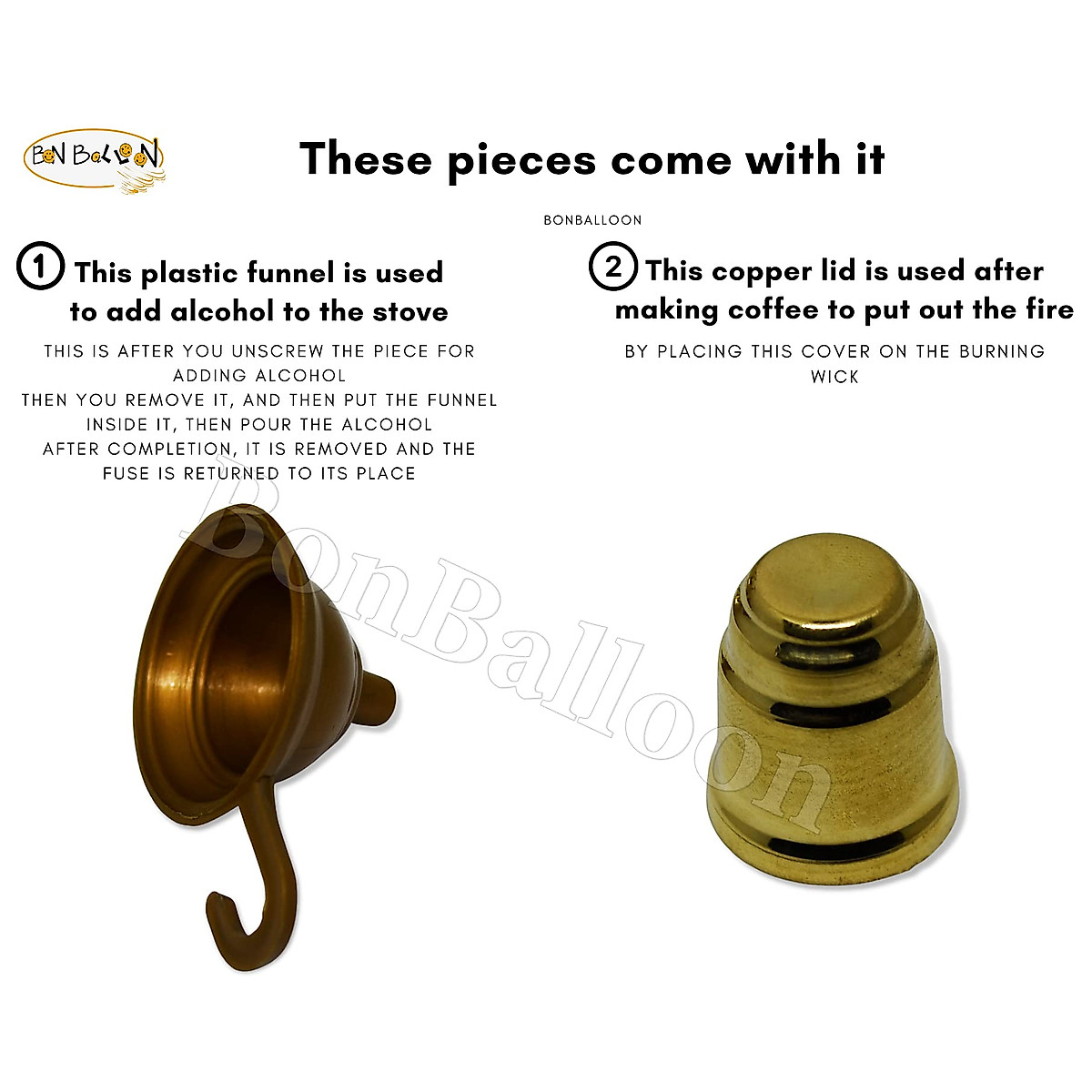 Al Bramony Brass Greek Turkish Coffee Maker Burner Table Top Tabletop With Brass Handle Arabian Solid Large Size Hand Hammered Handmade Egyptian Decanter+ Pot Ibrik Size N02 (Capacity 2 Cup)