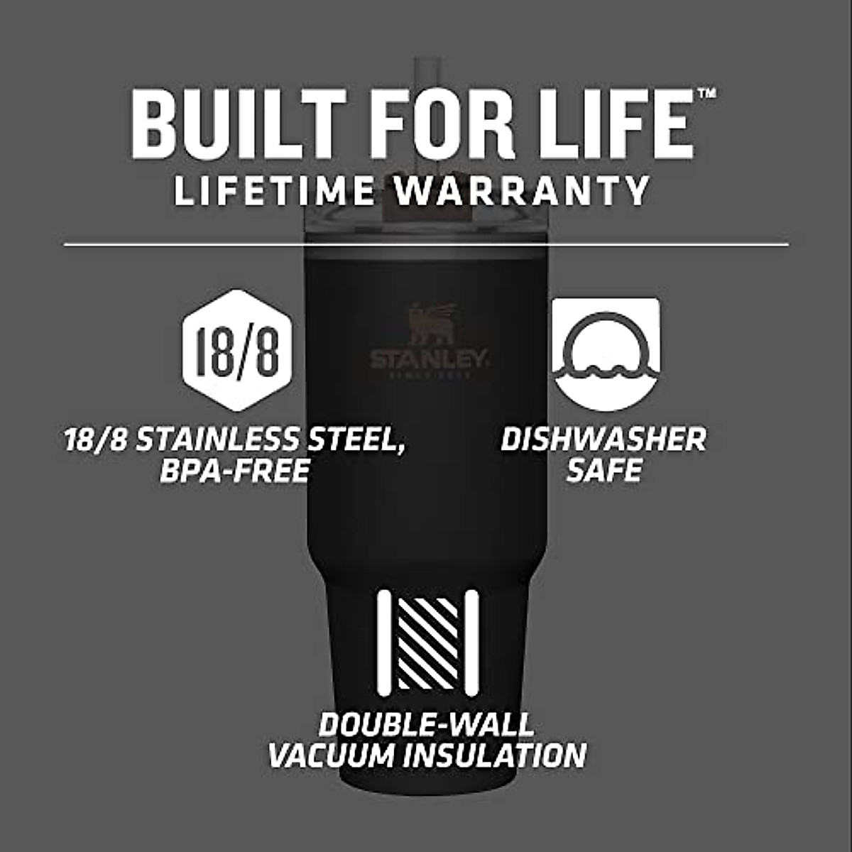 Stanley Adventure Quencher Travel Tumbler 30oz Coal