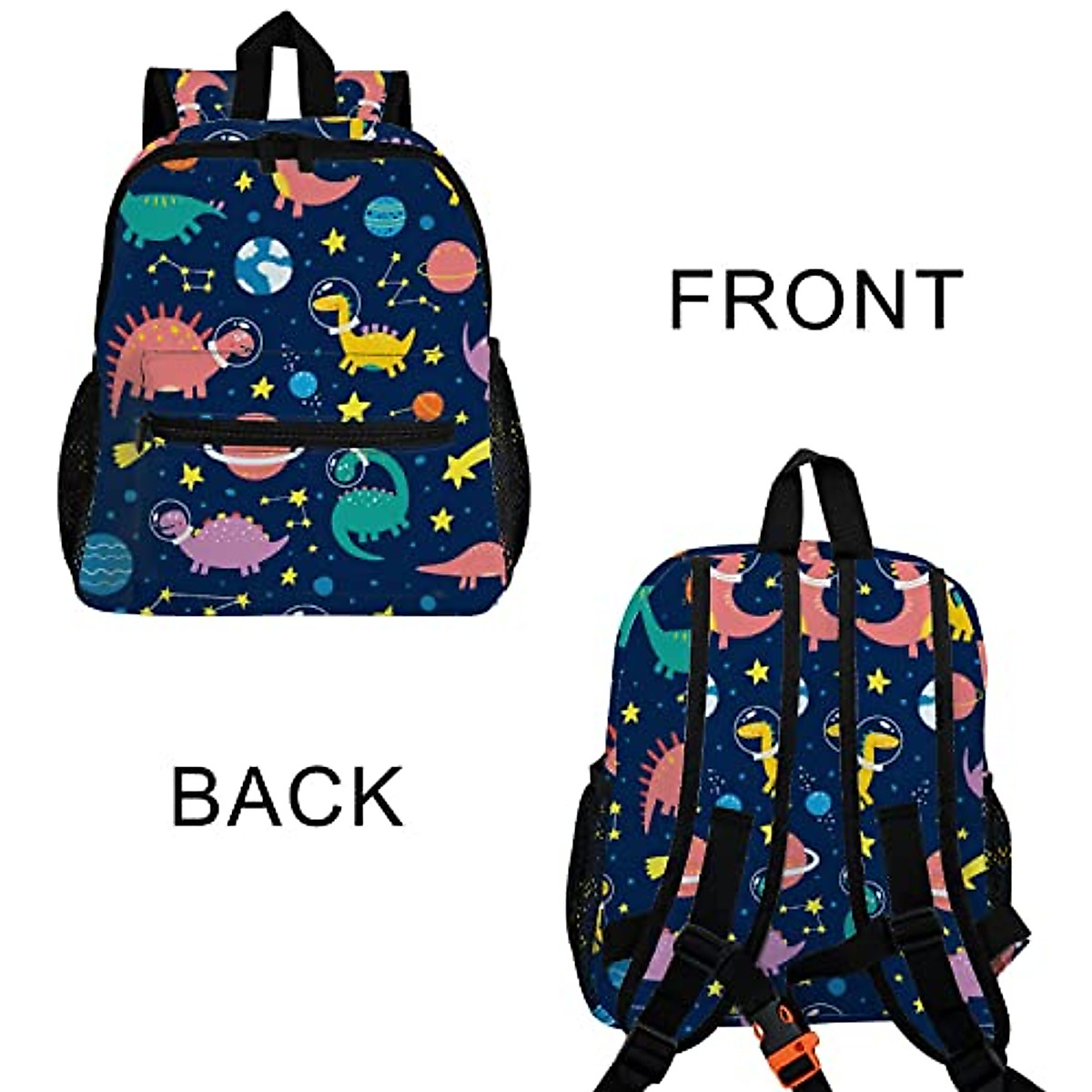 Dinosaurs Space with Planets Backpack Toddler Girls Boys Preschool School Bag Kids Casual Travel Daypack Bookbag Schoolbag for Primary Children Students