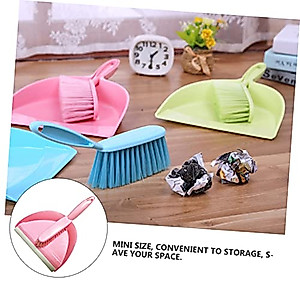 Healeved 2pcs Mini Broom Dustpan Set Mini Tools Desktop Broom Mini Desk Broom Cleaning Tools Small Clean Broom Brush Keyboard Cleaning Tool Mini Dust Pan Small Dustpan Brush Plastic