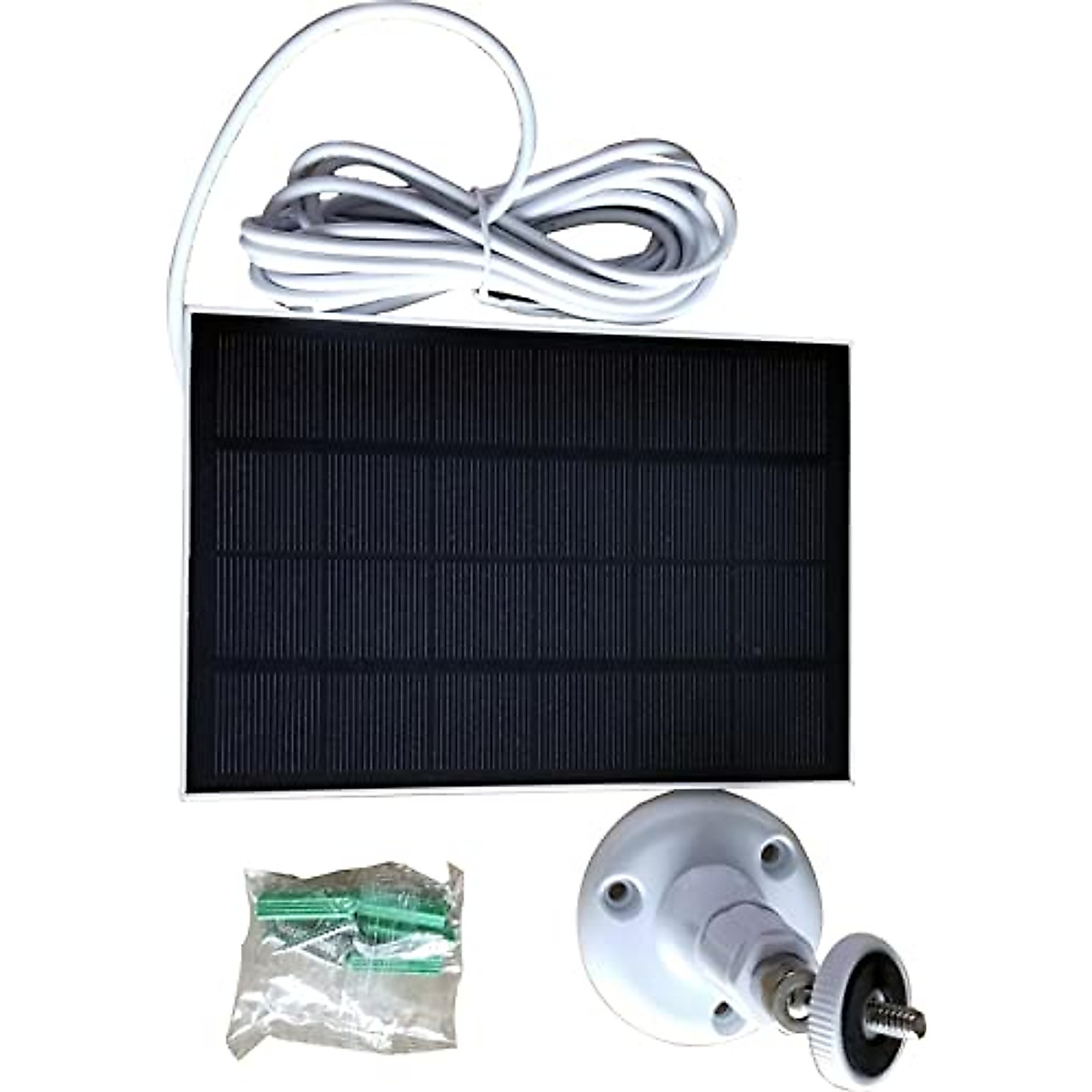 Solar Panel for Camera 3.3W Powered Surveillance Cam 10ft Charging Cable 5V microUSB Port