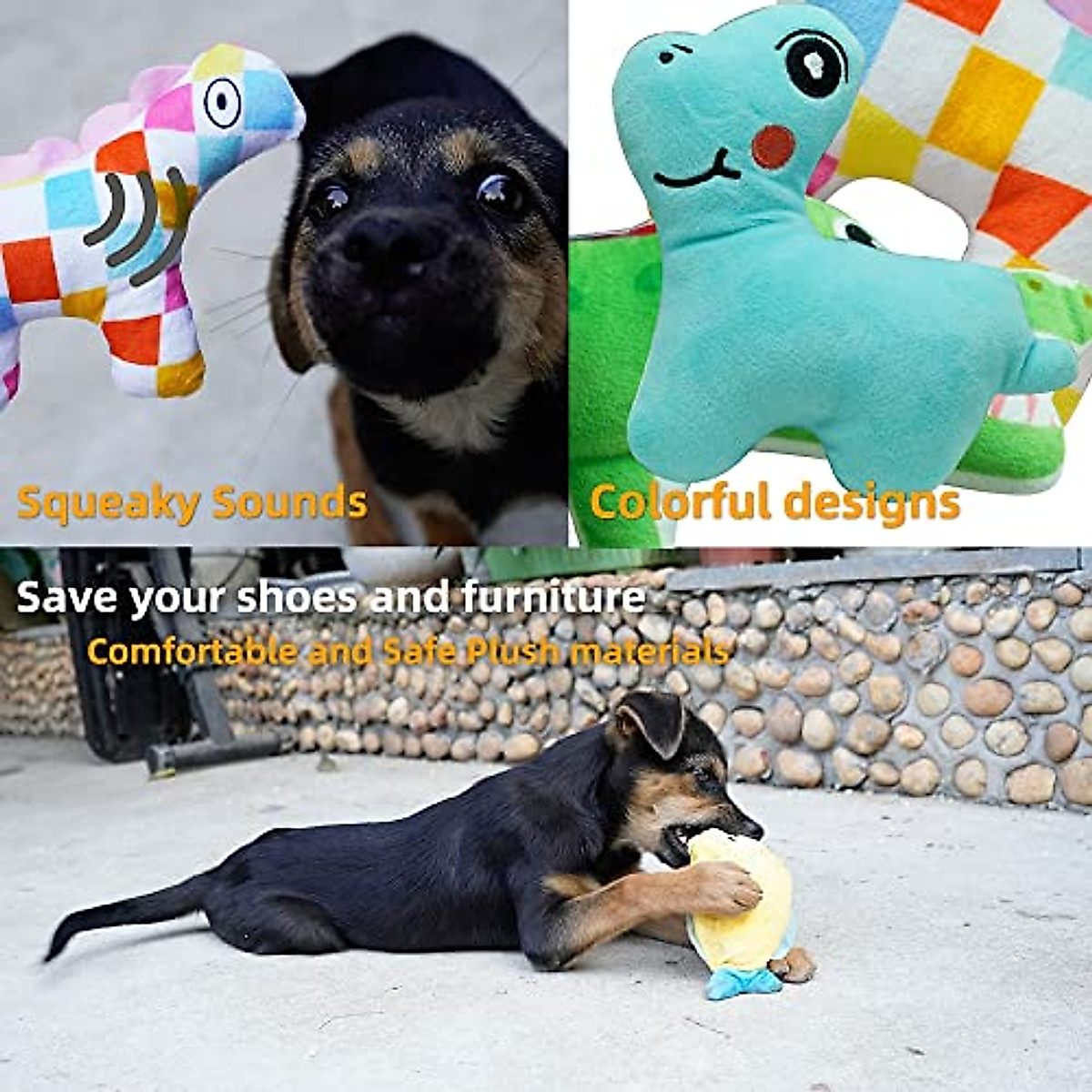MIXCOTIA Dog Toys 25 Pack Squeaky Puppy Toys for Small Dogs Plush Squeak Dog Toy Rope Puppies Chew Toys for Fun and Teeth Cleaning Pet Toys