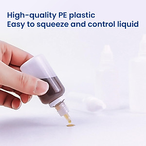 DHAIQC 15 Pcs 20ML Plastic Dropper Bottle, Plastic Empty Squeezable Eye Dropper Bottles Mini Squeeze Eye Liquid Dropper Bottle with Cap (20ml)