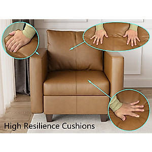 EASE MOOSE Modular Sectional Loveseat Sofa Couch with Storage Seats, 2 Seat Faux Leather Convertible Modular Sofa Love Seats for Small Spaces