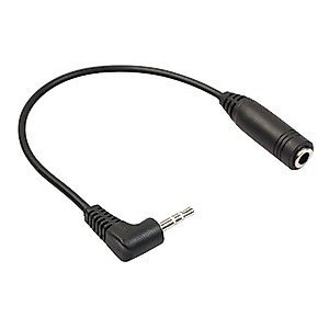 Miletine Black 2.5mm Male to 3.5mm Female Stereo Audio Jack Adapter Converter