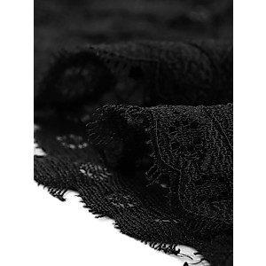 Allegra K Halter Formal Dress for Women's Sleeveless Bodycon Wedding Guest Cocktail Lace Sheath Dress Large Black