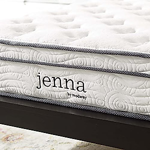 Modway Jenna 8” Innerspring and Memory Foam Queen Mattress With Individually Encased Coils