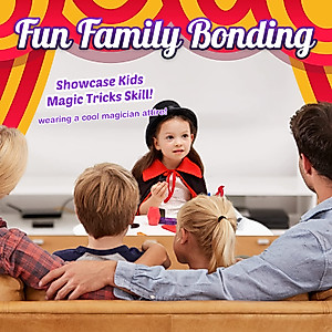 GraceDuck Magic Tricks Kit for Kids - Dress Up & Pretend Play Magician Dress Up Fun Stuff Outdoor Indoor Games for Boys Girls Toddlers Ages 5 6 7 8 9 10 11 12 Years Old