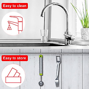 2-in-1 Stainless Steel Watermelon Fruit Cutter Slicer Tool and Melon Baller Scoop Fruit Ball Cutter Set, 2024 New Dual Head Fork Knife Melon Cutter Cutting Tool, for Home Kitchen Gadget (2 Pcs)