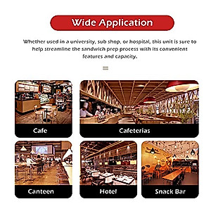 Salad Sandwich Prep Table Refrigerator,ATOSA Commercial 1 door Stainless Steel Salad Sandwich Prep Table Refrigerator MSF8301 for Restaurant Kitchen 6.5 Cu.Ft. 27.5W30D43.7H inch 33℉—38℉