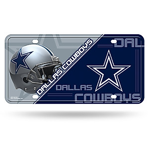 Rico Industries NFL Dallas Cowboys Unisex Dallas Cowboys License Plate Metaldallas Cowboys License Plate Metal, Team Color, One Size (6734513429)