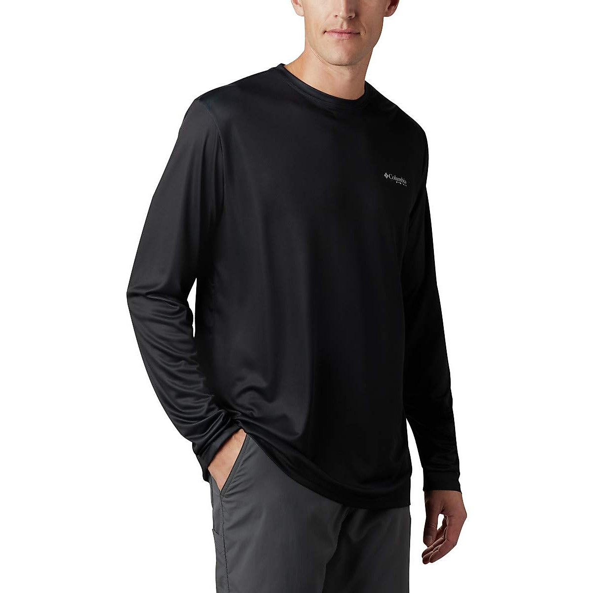 Columbia Men's Standard Terminal Tackle PFG Fish Flag LS, Black/Graphite, XX-Large