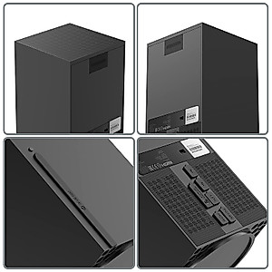 2 Pack Dust Filter Cover for Xbox Series X with Rubber Dust Plugs and Joystick Thumb Grips, YUANHOT Accessories Top Case Vent Dust Proof Filter Cover