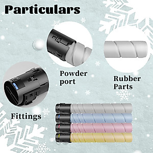 High Yield TN216 Toner Cartridge Compatible Replacement for Konica Minolta Bizhub C360 C280 C220 C7722 C7728 Printer 4 Color-4 Pack