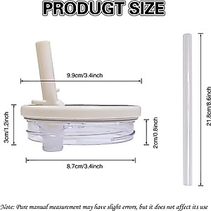 2 Pack 40 oz Tumbler Flip Straw Lid Replacement fit for Stanley Quencher, Spill Proof Splash Resistant Tumbler Lids,Reusable Tumbler Cover for Stanley Cup Accessories