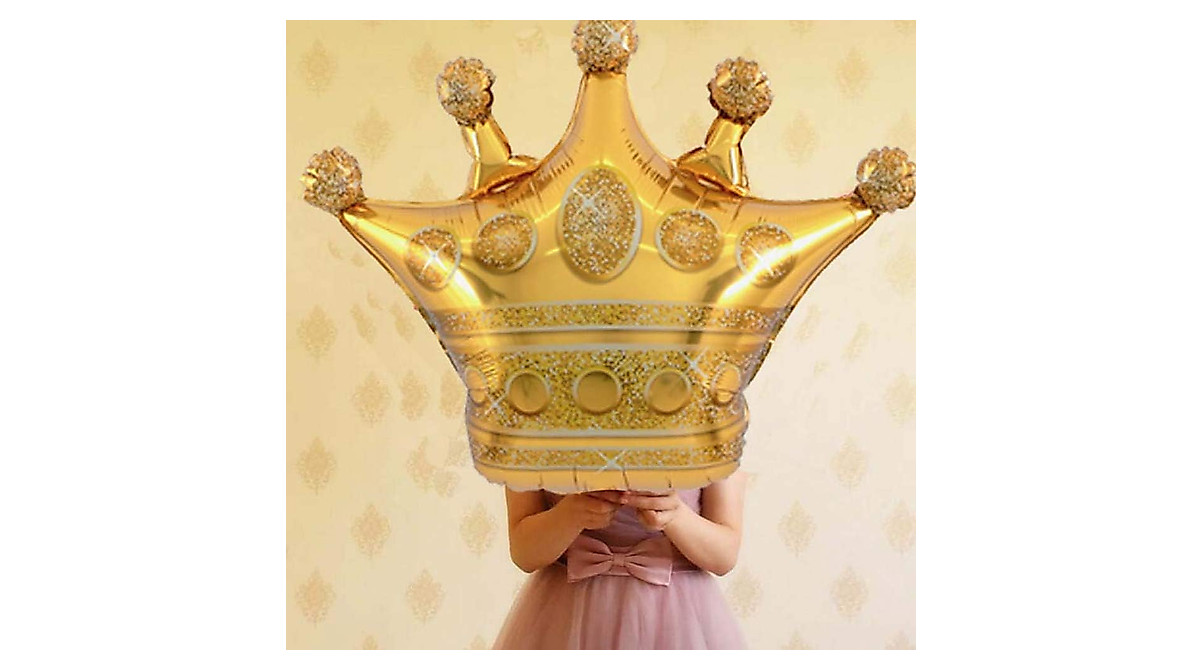 14PCS Gold Crown Balloons for Celebrations