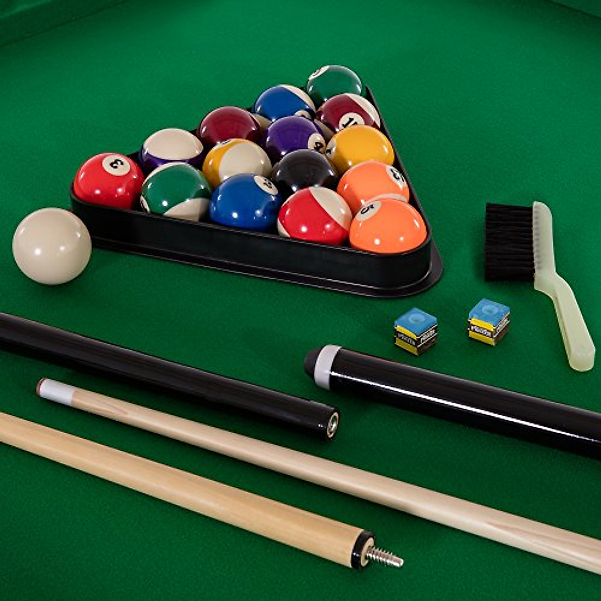 Triumph 3-in-1 7' Rotating Swivel Multigame Table - Air Hockey, Billiards/Pool, and Table Tennis - All Accessories Included