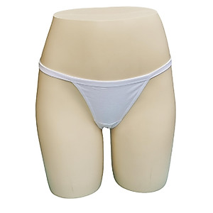 Zofirao 5 Pack Women's Black White Red Panties Cotton Spandex Thongs Underwear G-strings (M, White)