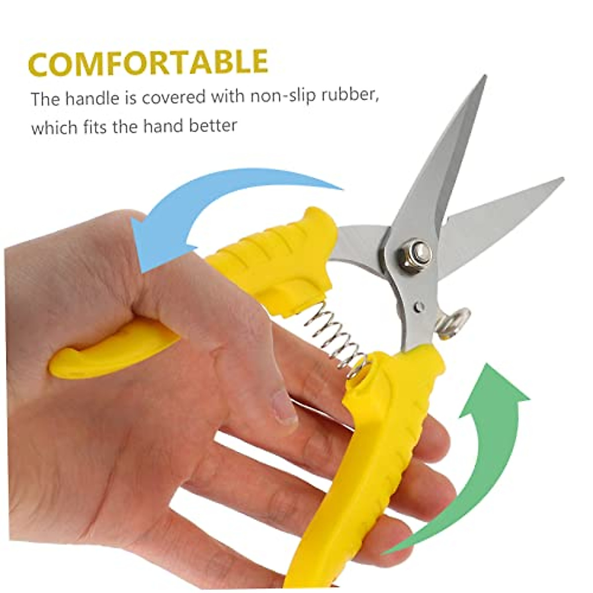 VILLFUL 1pc Pruning Shears Pruners Bonsai Cutters Gardening Trimming Tool Labor Saving Scissor Gardening Tool Yard Pruning Tools Gardening Supplies Jagged Stainless Steel