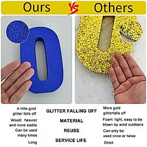 TONIFUL 8 Inch Blue Glitter Number 1 Table Centerpiece 0-9 Blue Birthday Party Decorations,Blue Digit 1 for Birthday,Chrismas,Graduation,Bridal Shower,Valentine's Day,Anniversary Party Supplies