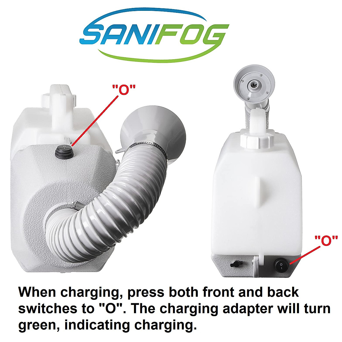 Sanifog Cordless Disinfectant Fogger Machine for 25ft Spray ULV Cold Fogger Electric Sprayer Commercial Industrial and Home Use (3L)