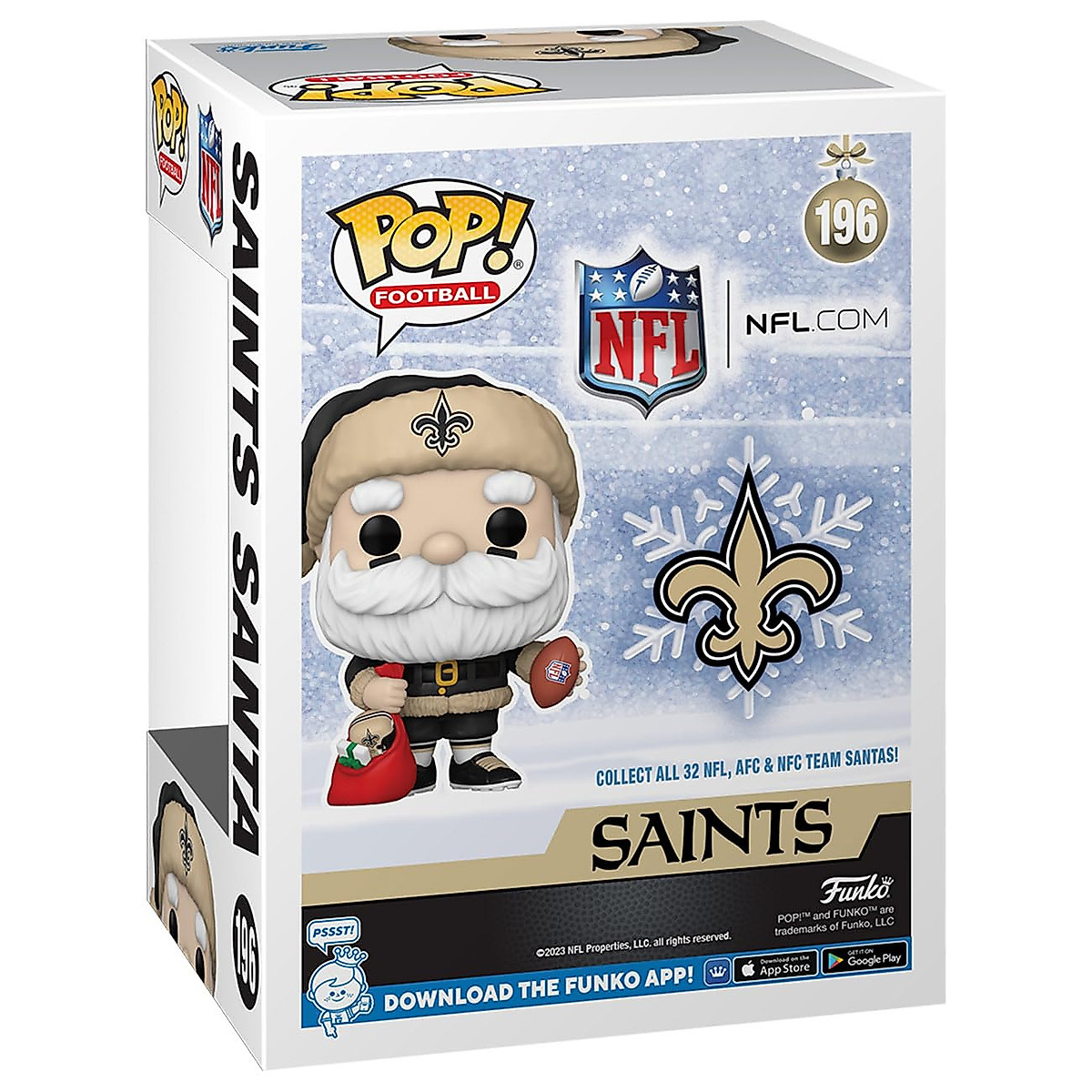 Funko New Orleans Saints Santa Pop! Fanatics Exclusive Vinyl Figure
