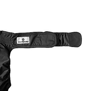 Pet Parents Premium Washable Dog Diapers & Extendrs, (3pack) of Female Dog Diapers & Male Dog Diapers, Color: Black, Size: Medium Dog Diapers