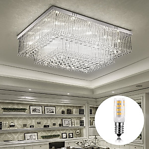 Vlio E14 5W LED Light Bulb 10 Pack, Cool White 6000K, 40W Incandescent Bulb Equivalent, 400LM 52 LED 2835-SMD Light, Not Dimmable, AC110V