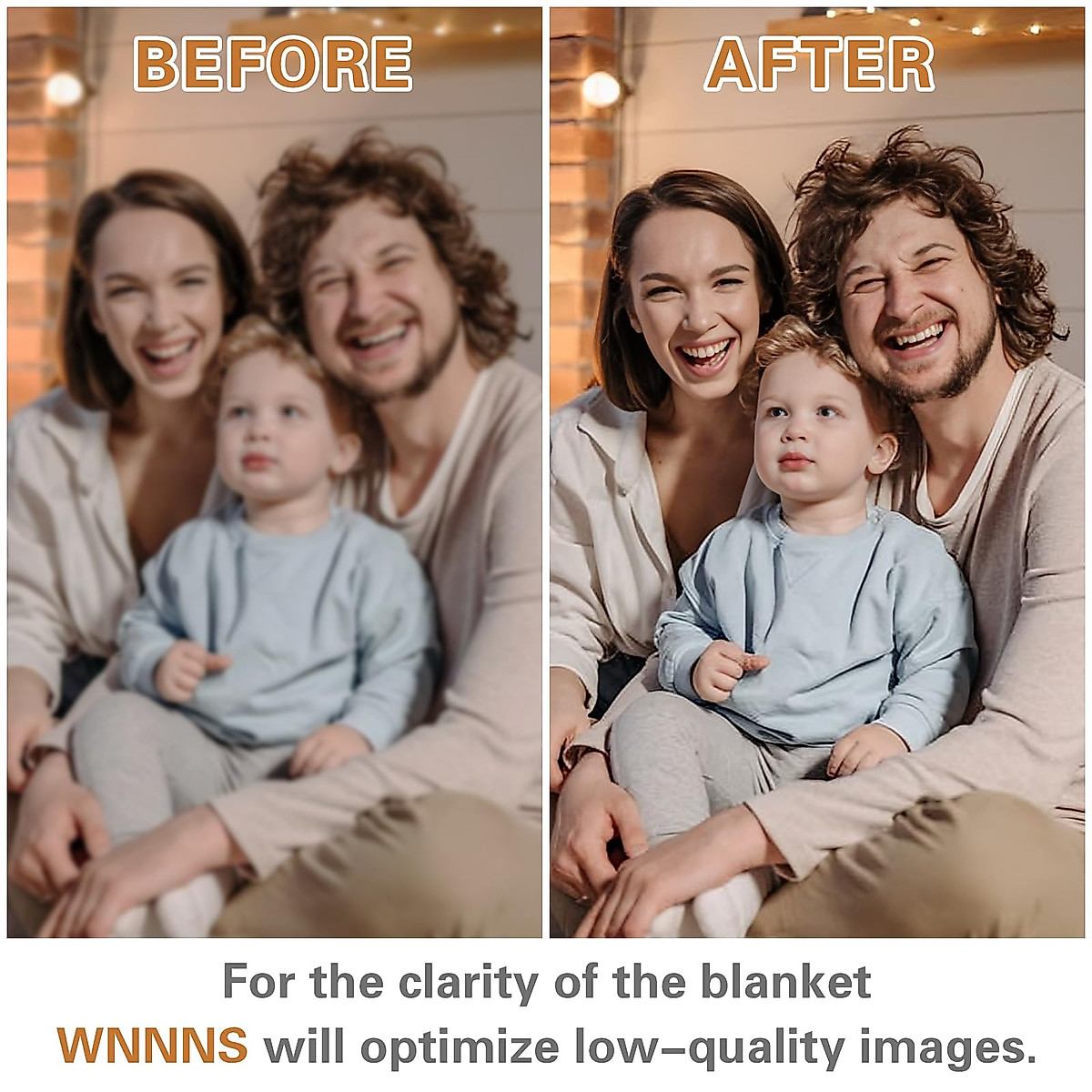 WNNNS Custom Blanket with 5 Photos Multiple Designs, Personalized Gifts for Mom,Dad,Families,Boyfriend,Girlfriend,Kids, Valentines Blanket with Multiple Designs.