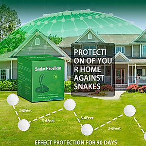12 Packs Powerful Snake Repellent for Yard, Natural Repellent Balls for Snake Outdoor Camping Fishing, Snake Away Repellent to Keep Snakes Rats Away from Yard, Garden, Lawn, Garage, Human & Pet Safe