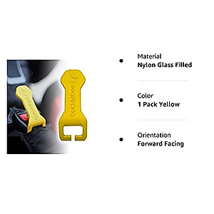 BUCKLEBEE Easy Car Seat Buckle Release Aid for Children Unbuckle Car Seat Release Tool - Car Seat Button Pusher - Car Seat Opener For Nails - Car Seat Buckle Release Tool Buddy Me (1 Pack Yellow)