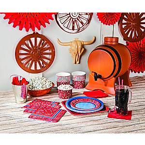 Fun Express Cowboy Boot Mugs - Bulk set of 12 Mugs, each holds 17 oz - Western Rodeo Party Supplies and Nashville Decorations