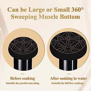 Mushroom Head Air Cushion CC Cream - BB Cream Foundation Makeup, Long-Lasting Makeup Even Skin Tone, Concealer Moisturizing Oil Control Waterproof, Makeup Base Primer for All Skin Types(Natural)