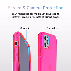 VELVET CAVIAR Compatible with iPhone 11 Pro Max Case Neon Pink - Cute Clear Protective Phone Cover for Women, Girls (Hot Pink)