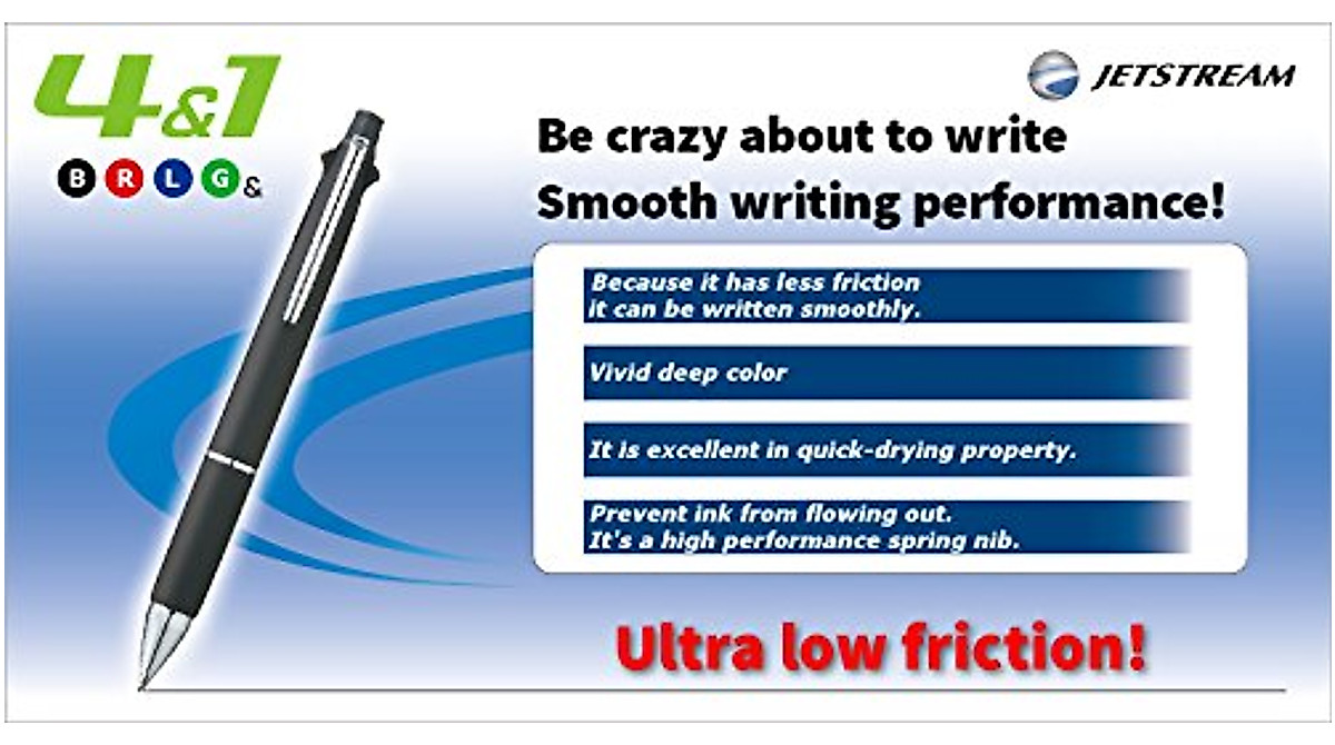 Jetstream 4-in-1 Multi Pen with 4 Ink Colors & Sticky Notes