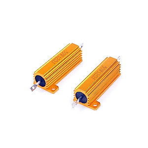 LM YN 50 Watt 12 Ohm 5% Wirewound Resistor Electronic Aluminium Shell Resistors Gold (Pack of 2)