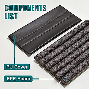 Door Draft Stopper, Door Draft Blocker, Under Door Draft Insulator, Door Sweep Weather Stripping, Soundproof Noise Stopper None Adhesive Door Bottom Weather Stips, Black