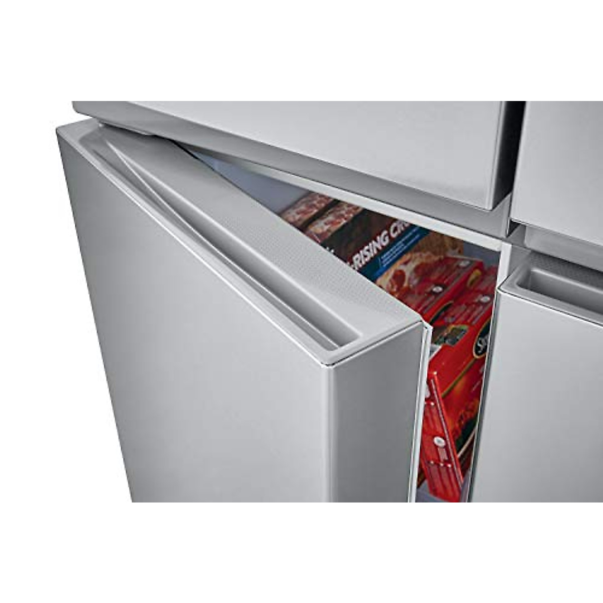 Frigidaire 17.4 Cu. Ft. 4 Door Refrigerator in Brushed Steel with Adjustable Freezer Storage