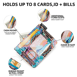 LOVESHE RFID Blocking credit card holder for Women(SunFlower)