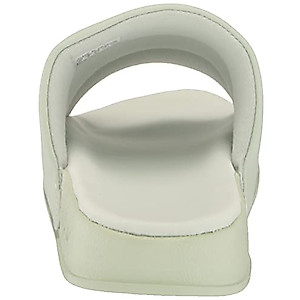 adidas Originals Women's Adilette Essential Slide Sandal, Linen Green/Linen Green/Linen Green, 8