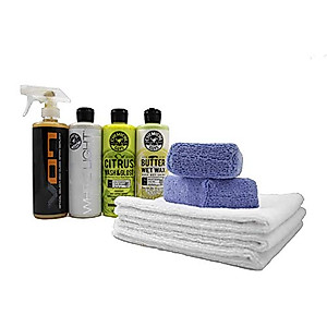 Chemical Guys HOL204 White Car Care Kit (9 Items) for White and Light Colored Cars, Trucks, and SUVs